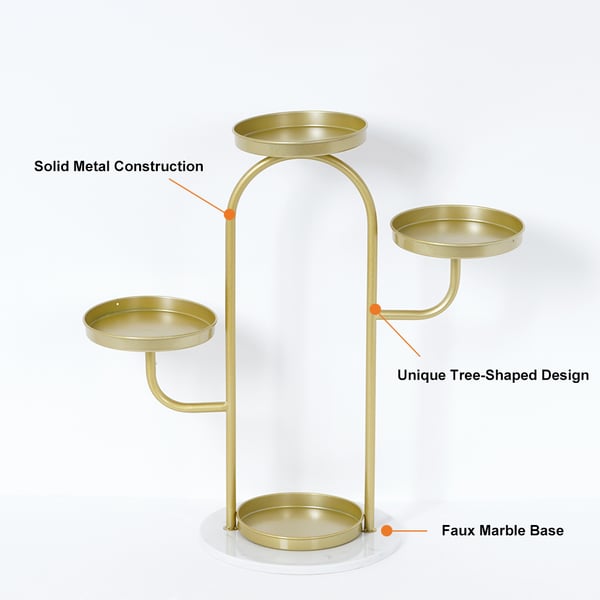 Free Shipping on 25"/37" Modern Tree-Shaped 4/6-Tiered Plant Stand in ...