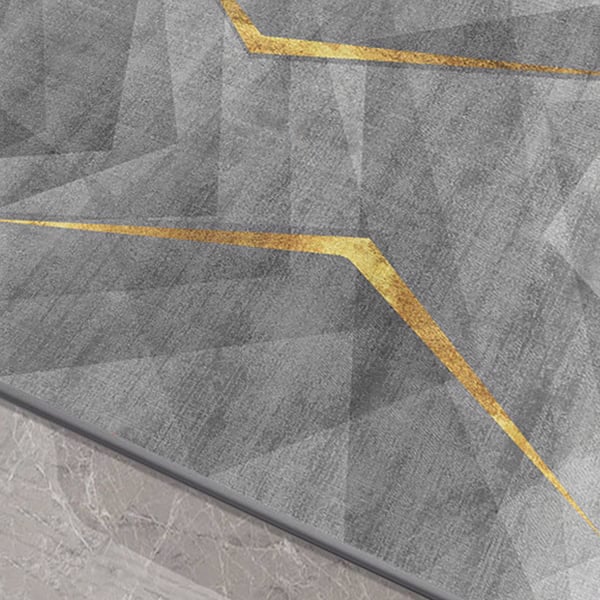 2 Pieces Modern Gold Washable Kitchen Runner Mats Non-slip Anti Fatigue ...