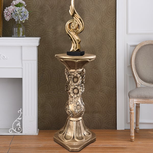 29.1" Large Tall Vintage Sunflower Pedestal Plant Stand Indoor Decor ...