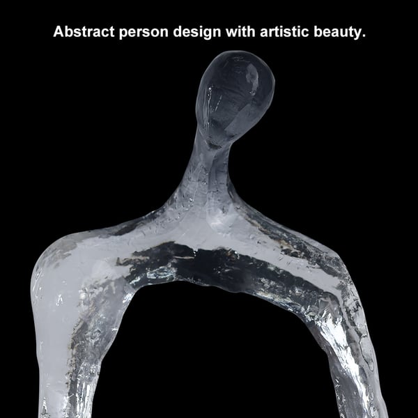 12" Transparent Resin Modern Abstract People Sculpture Ornament Decor ...