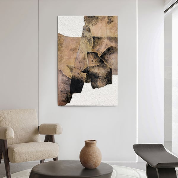 900mm Large 3D Rectangle Abstract Wall Art Japandi Decor Living Room in ...