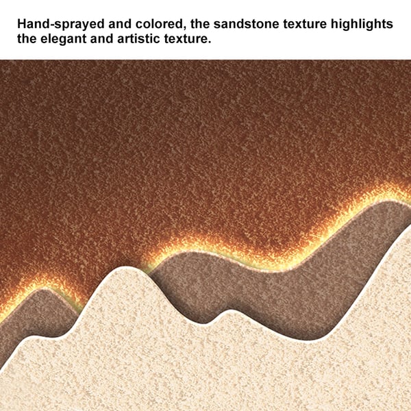 39.4" LED Wall Art Lighting Modern Abstract Geometric Landscape Wave ...