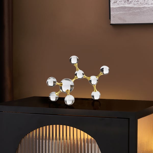 250mm Modern Crystal Ball Bubble Sculpture Decor Art 3D Molecular ...