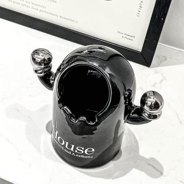 Black Ceramic Windproof Large Smelless Debris Collection Desktop Small ...