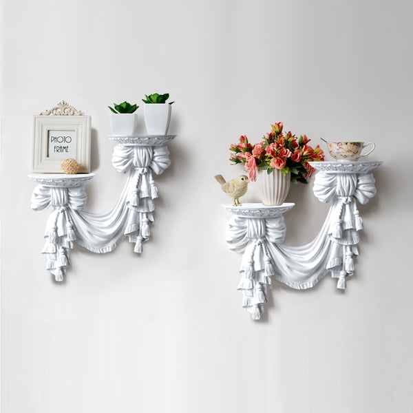 Resin Decorative Floating Shelf Traditional Wall Mounted Display Shelf ...