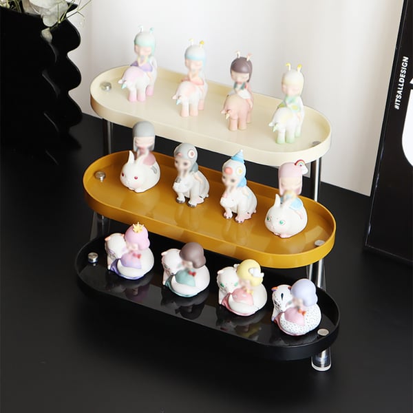 Acrylic 3-Layer Dolls Display Stand Rack Desktop Perfume Organizer ...