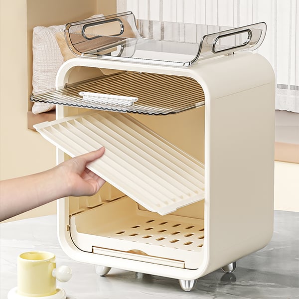 3 Pcs Kitchen Tableware Cutlery Storage Shelf Plastic Dish Rack with ...