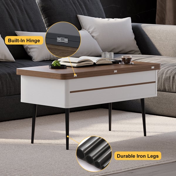 Free Shipping on Modern Multi-functional Coffee Table Extendable with ...