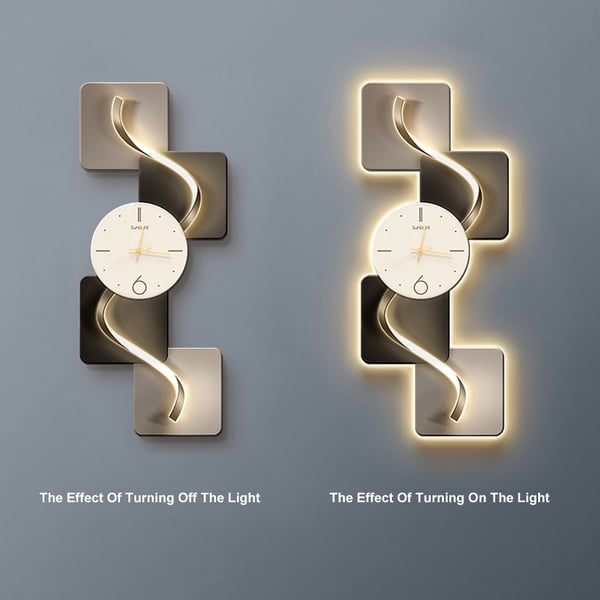 39.4" Large Silent Wall Clock Light Modern Abstract Geometric Decor Art ...