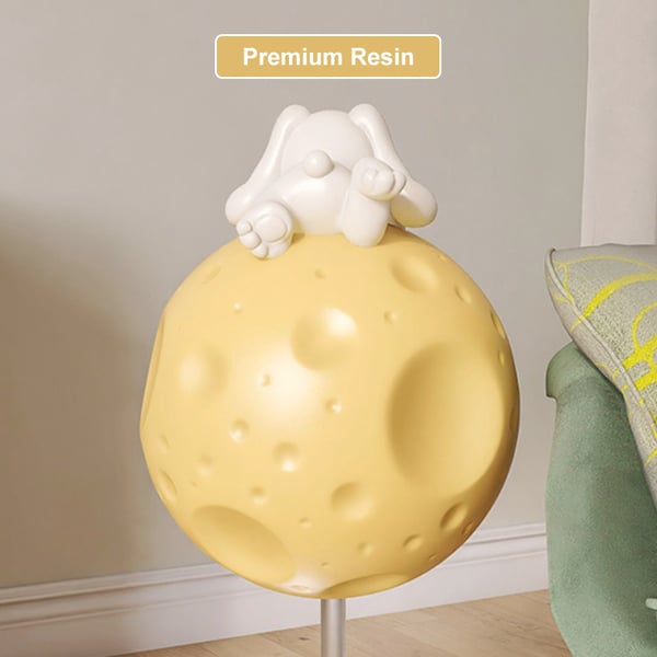 Cute Flying Rabbit Side Table with Open Storage Floor Resin Bunny End ...