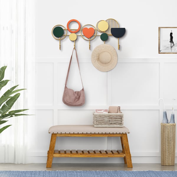 7-Hook Modern Entryway Wall Mounted Coat Rack | Homary