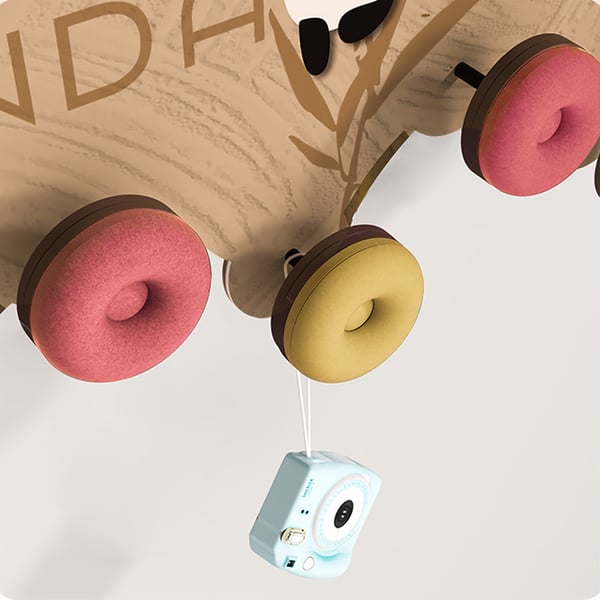 4-Hook Wall Mounted Decorative Panda Coat Rack with 9.8'' LED Acrylic ...