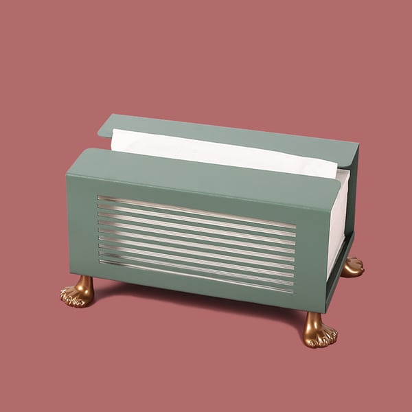 Modern Simple Pull-Out Tissue Box Holder with 4 Cat Legs | Homary UK