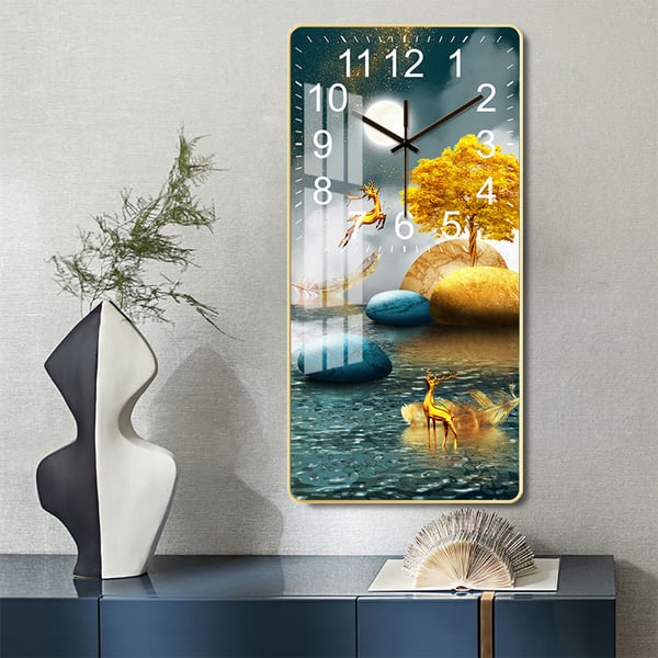 Modern Creative Rectangular Wall Clock Pastoral Home Decor | Homary AU
