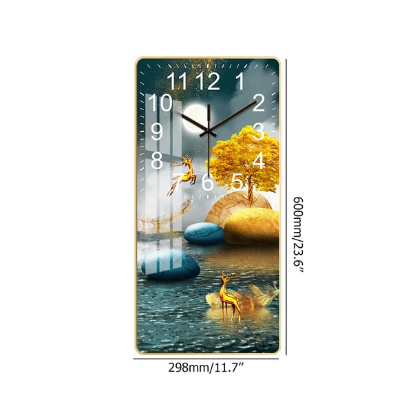 Modern Creative Rectangular Wall Clock Pastoral Home Decor | Homary AU