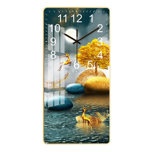 Modern Creative Rectangular Wall Clock Pastoral Home Decor | Homary AU