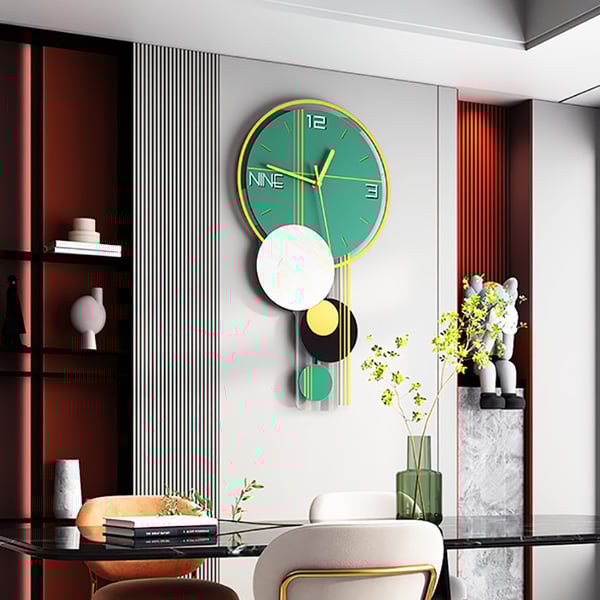 Modern Geometric Round Design Aesthetic Art Wall Clock | Homary UK