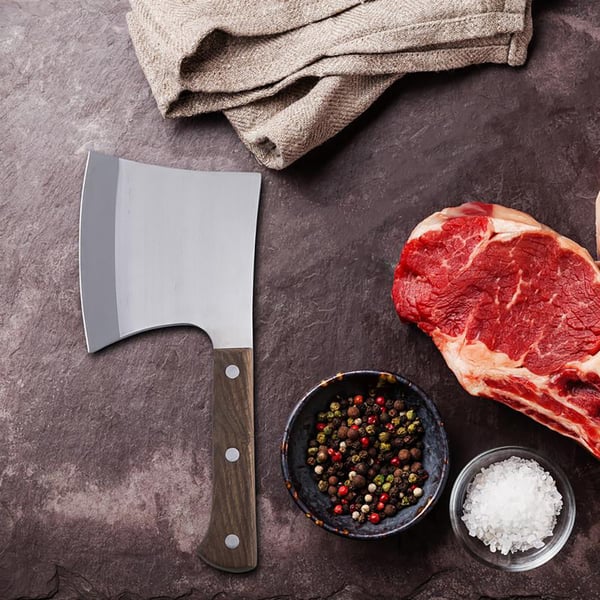 6-inch Steel Meat Cleaver Butcher Knife Chopper Knife | Homary UK