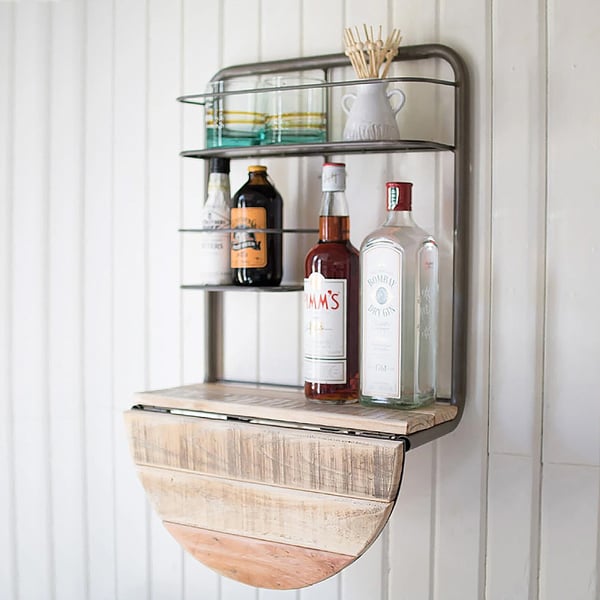 3-Tier Foldable Floating Shelves Multi-Use Wall Mini Table | Homary UK