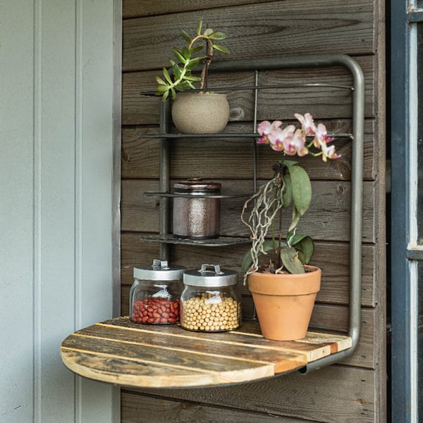 3-Tier Foldable Floating Shelves Multi-Use Wall Mini Table | Homary UK