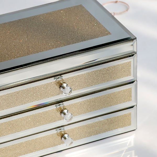 Modern Glass Jewelry Box Jewelry Organizer-Homary