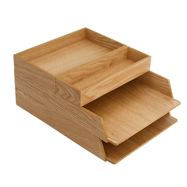 Adjustable Paper Desk Organiser with Stackable Ditty-Boxes | Homary UK