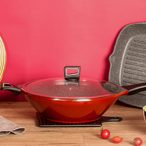 Aluminio antiadherente Wok - Sartén antiadherente-Homary
