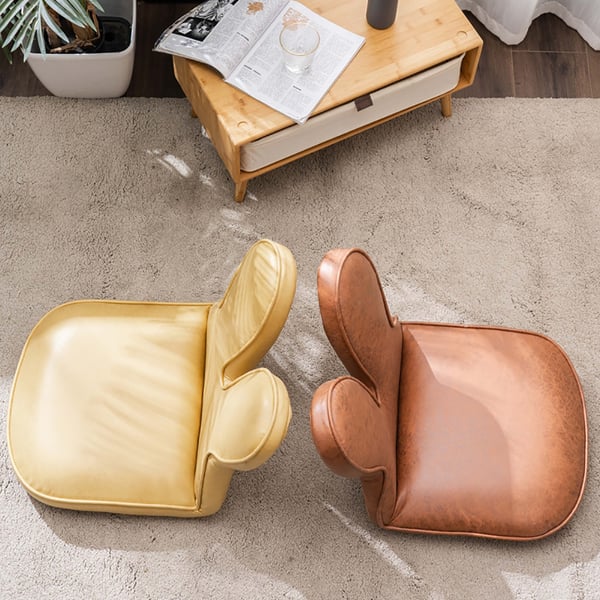 Brown Modern Indoor Lounge Chair Floor Chair with Rabbit Ears | Homary