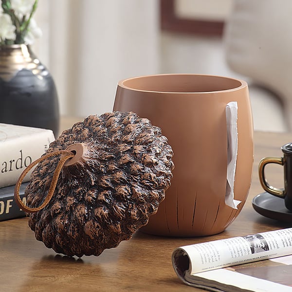 Farmhouse Decor Acorn Tissue Box Desk Paper Organiser | Homary UK
