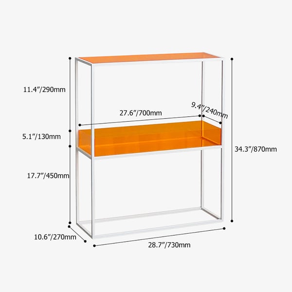 2-Tier Modern Simple Shelves Standing Storage Shelf | Homary UK