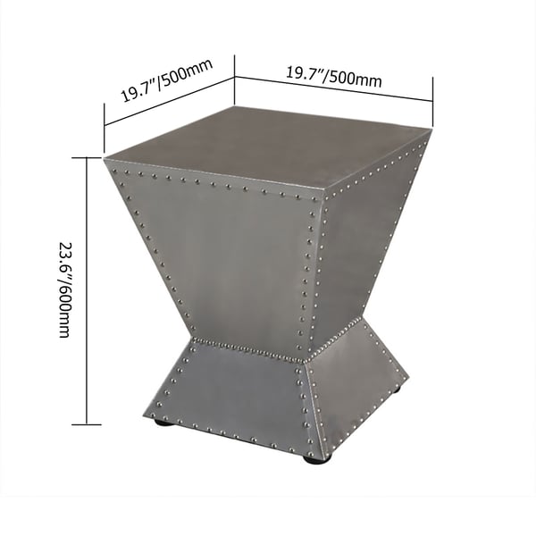 Modern Square End Table in MDF & Aluminum Side Table | Homary
