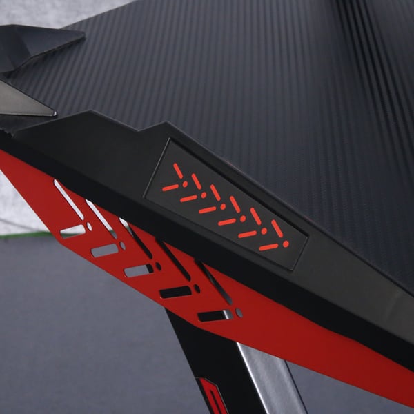 Modern Black Gaming Desk in MDF & PVC Standing Desk | Homary