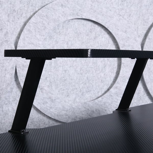 Modern Black Gaming Desk in MDF & PVC Standing Desk | Homary