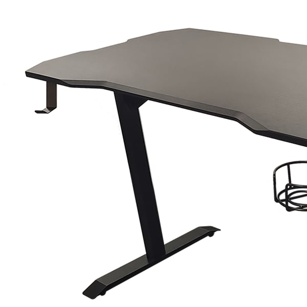 Modern Black Gaming Desk in MDF & PVC Standing Desk | Homary UK