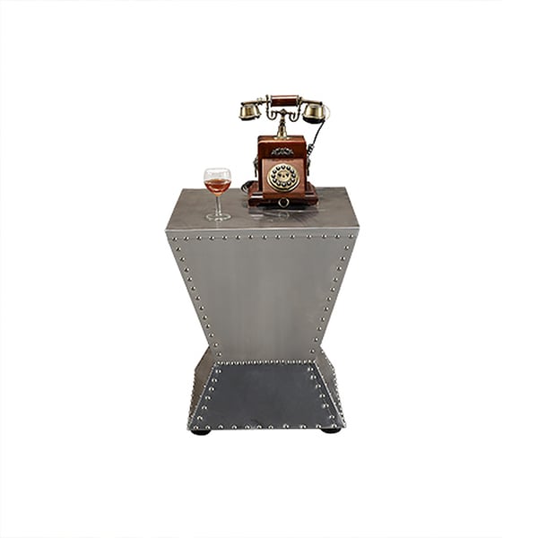 Modern Square End Table in MDF & Aluminum Side Table | Homary