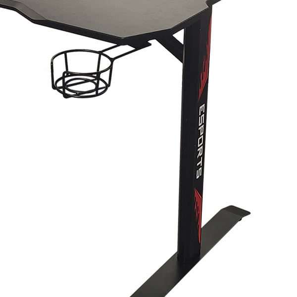 Modern Black Gaming Desk in MDF & PVC Standing Desk | Homary