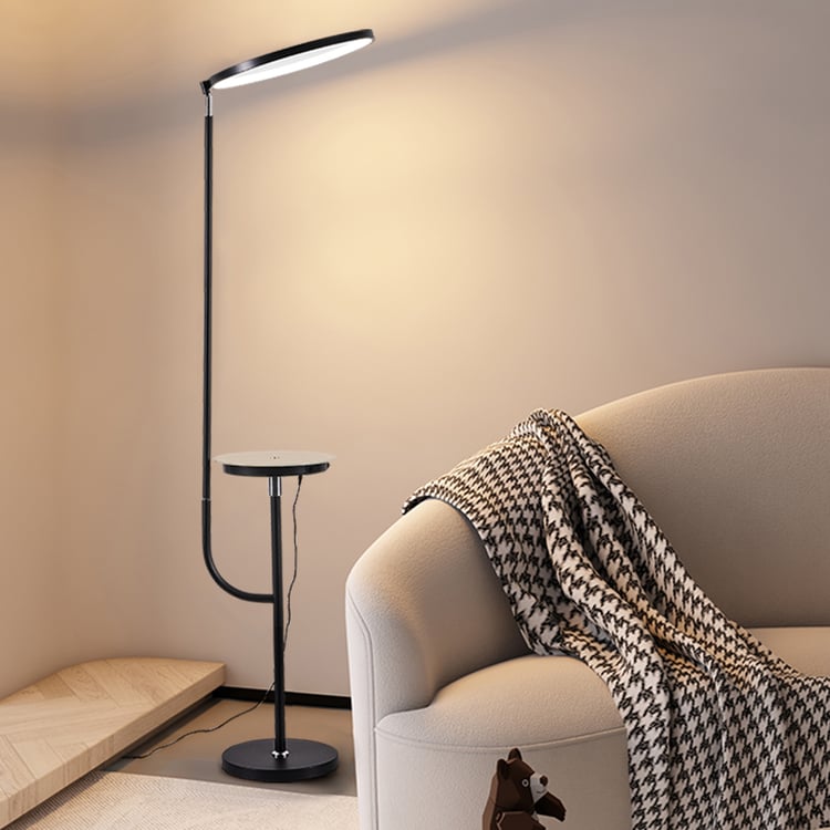 Black floor lamp with reading light store