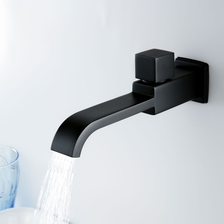 Modern Waterfall Wall Mounted Bathroom Basin Mixer Tap Monobloc Single ...