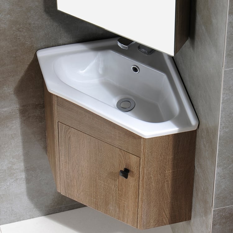 Rustic Corner Bathroom Vanity Corner Bathroom Cabinets & Shelving