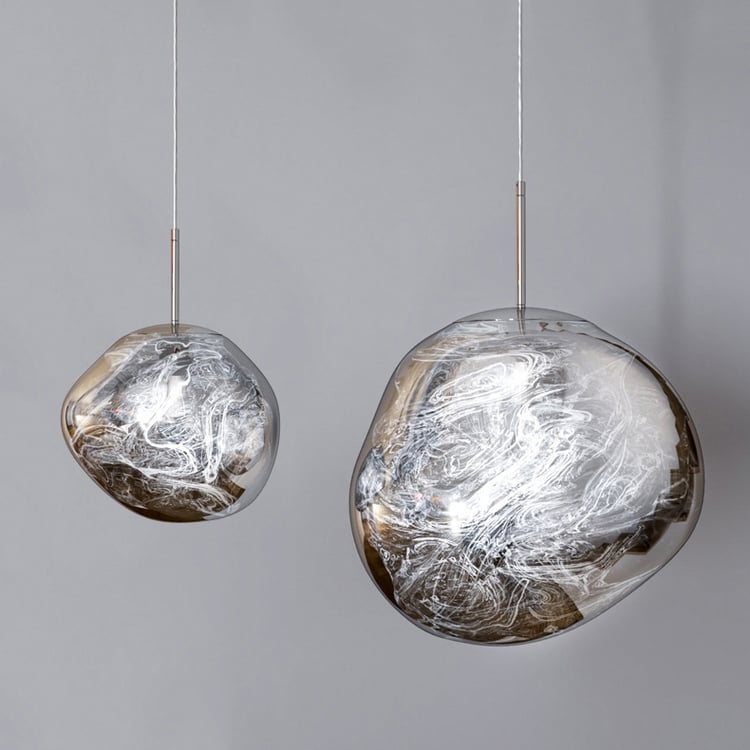 Magical Modern Irregular Glass Ball Metal Single Light Large Mirror ...