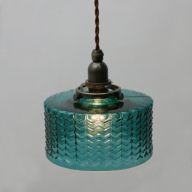 Modern Stylish Blue Glass Pendant Light Mini Coloured Glass 1-Light ...