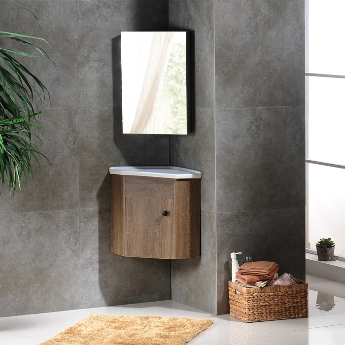 Rustic Corner Bathroom Vanity Corner Bathroom Cabinets & Shelving