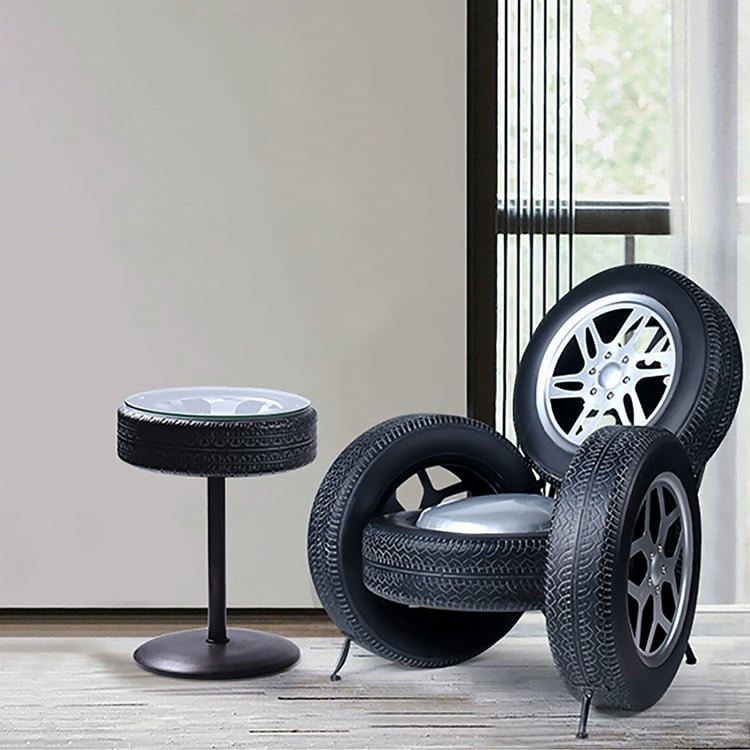 Industrial Accent Chair 3-Tire Chair Metal Chair｜Homary UK