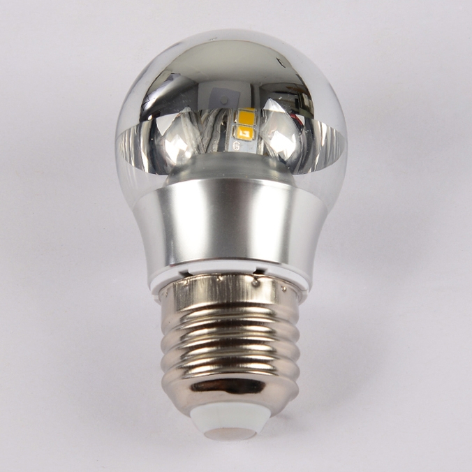 5W E26 Half Chrome LED Light Bulb Warm Light Shadow Light Bulb | Homary