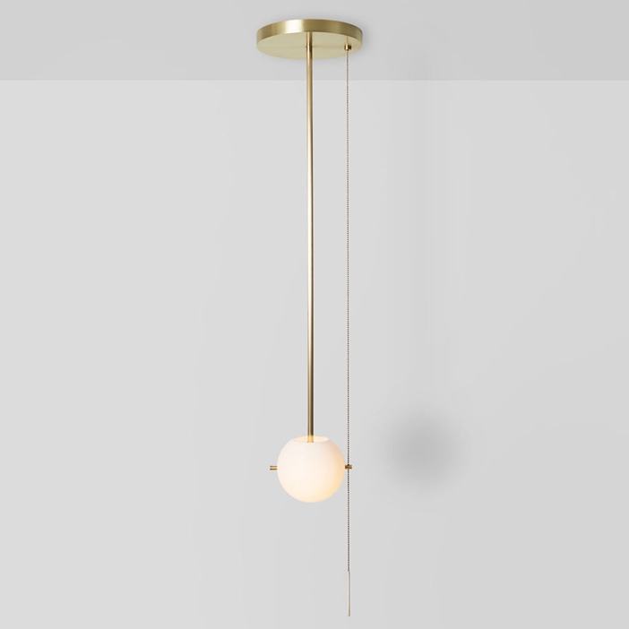 Gidu Mid-Century Modern Pull Chain Pendant Light Globe Pendant Pull ...