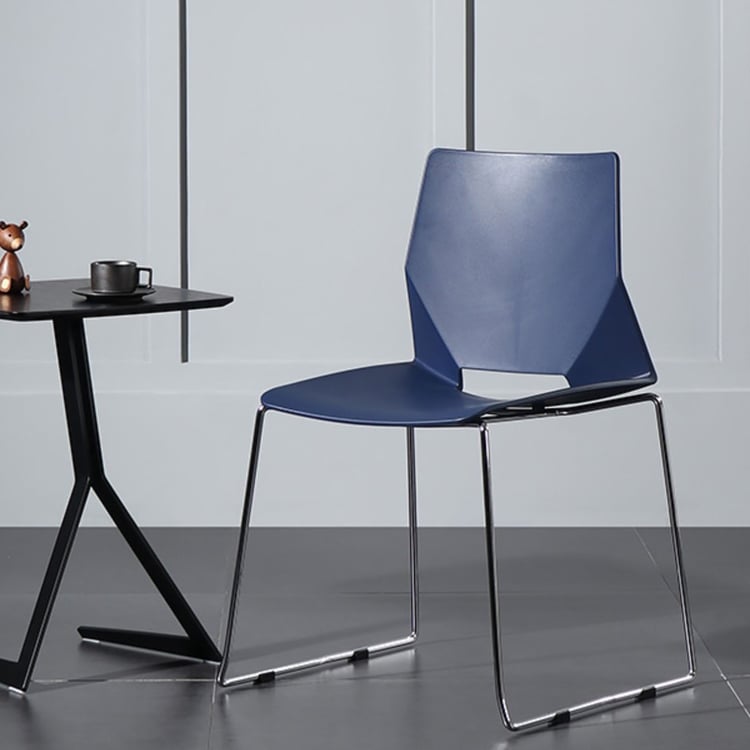 Modern Blue Task Chair for Desk Stainless Steel Office Chair｜Homary UK