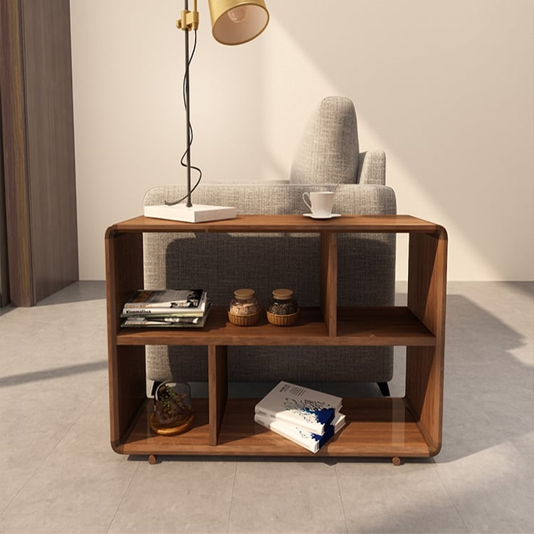 Modern Rectangular Side Table with Storage Wooden End Table｜Homary