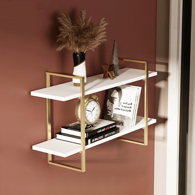 Nordic 2-Tier Floating Shelf Decorative Wall Shelf｜Homary
