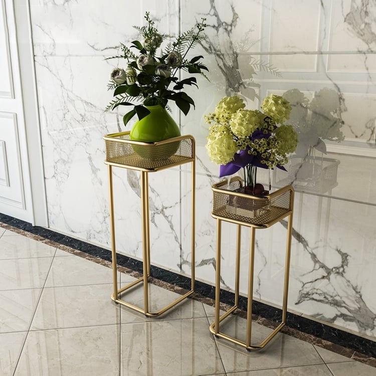 Square Wrought Iron Plant Stand