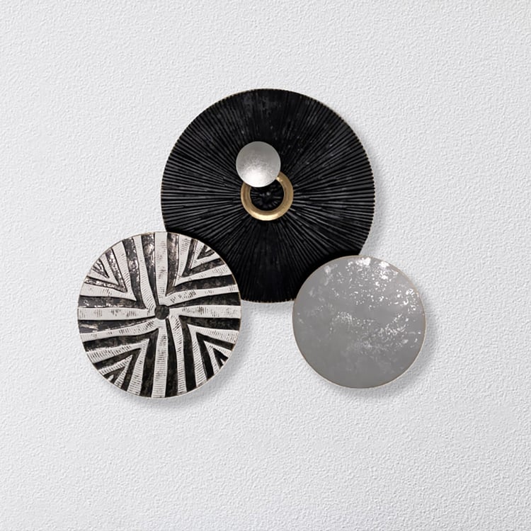 Boho 3-Piece Metal Decorative Wall Disc Art Decor Set｜Homary UK